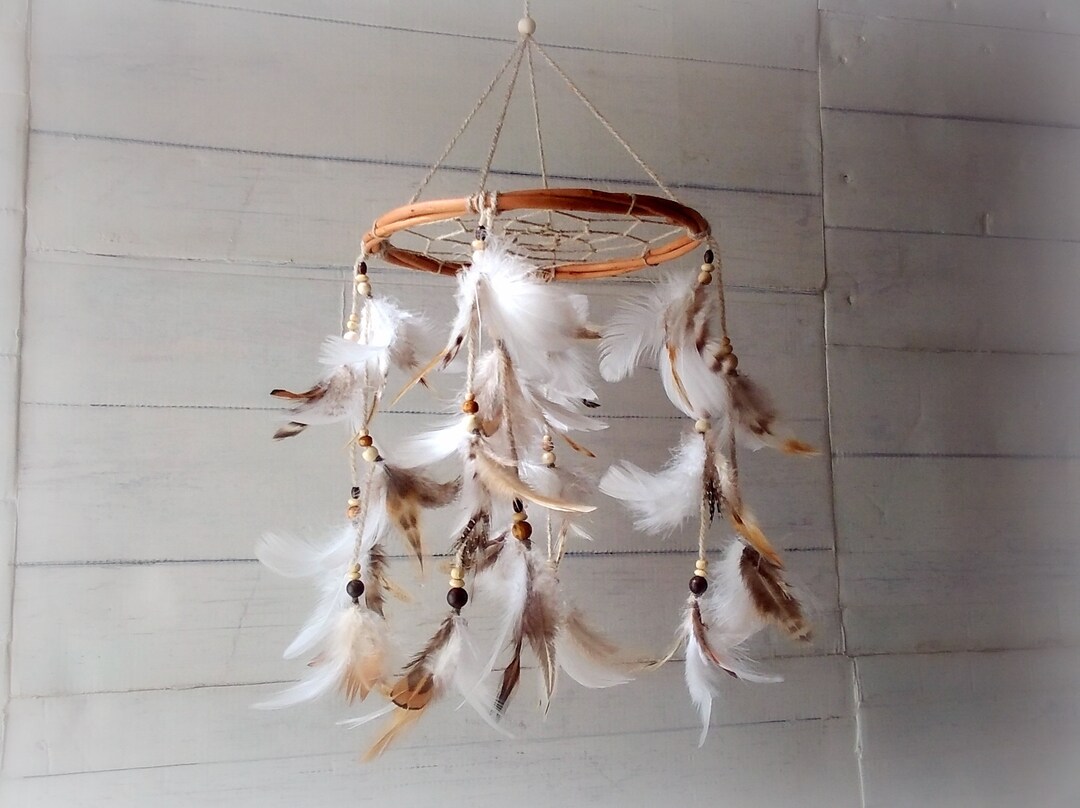 Baby Mobile Dream Catcher Small Rustic Tribal Unisex Nursery Mini ...