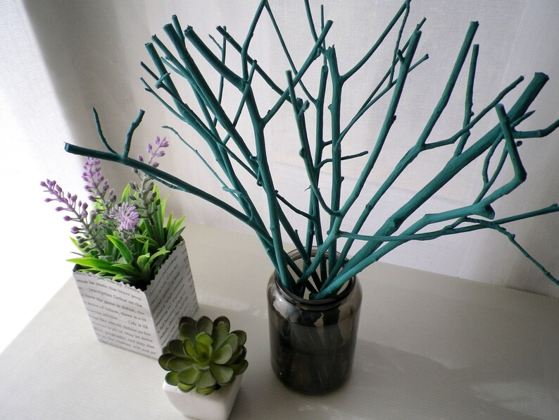 Tree Branches for Vase Teal Turquoise Aqua Sticks Simple - Etsy