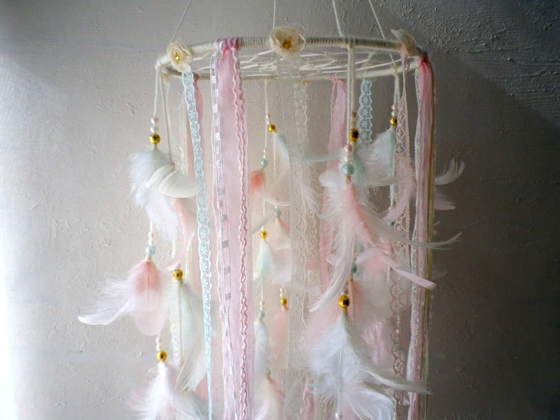 Boho Dream Catcher Mobile Baby Girl Nursery Dreamcatcher | Etsy