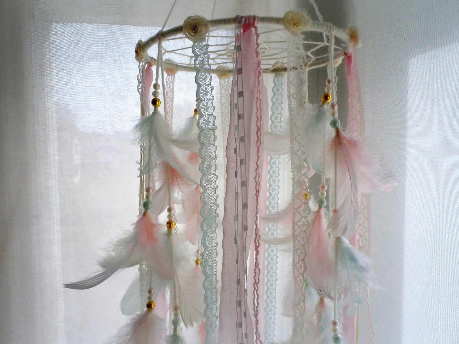 Boho Dream Catcher Mobile Baby Girl Nursery Dreamcatcher | Etsy