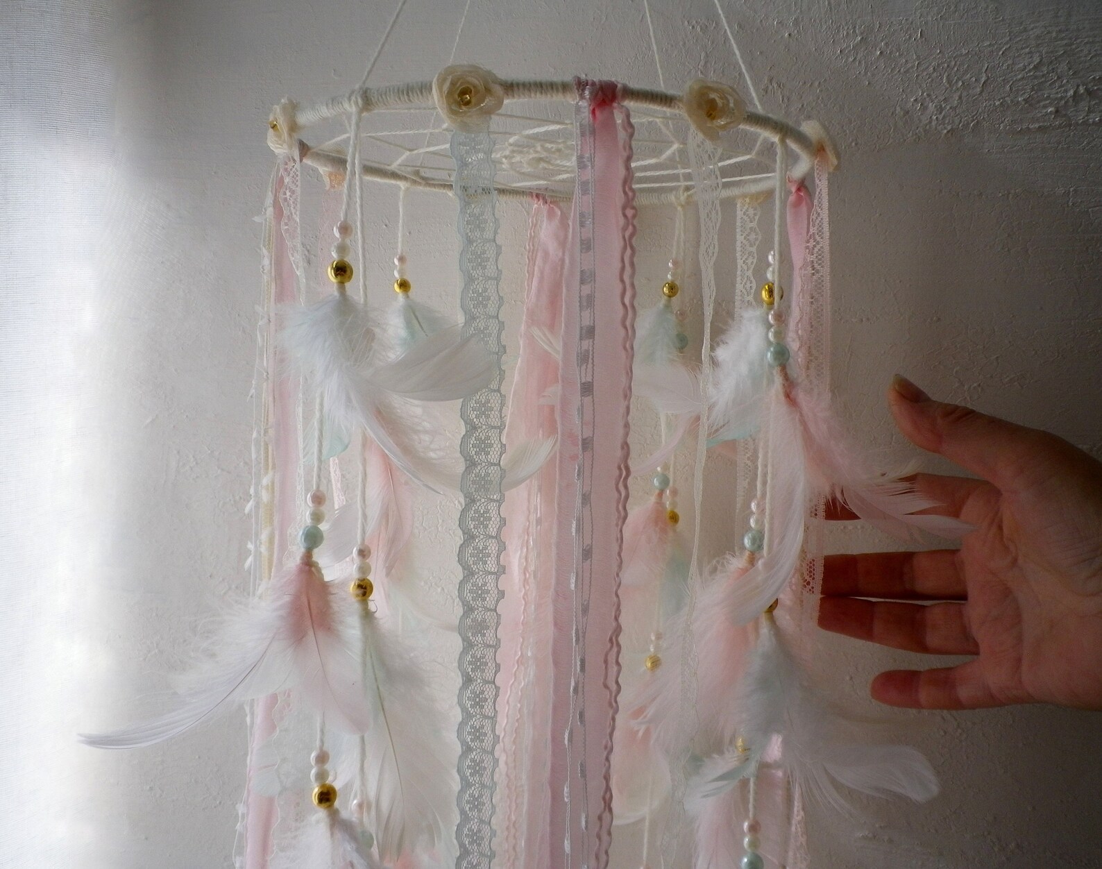 Boho Dream Catcher Mobile Baby Girl Nursery Dreamcatcher | Etsy