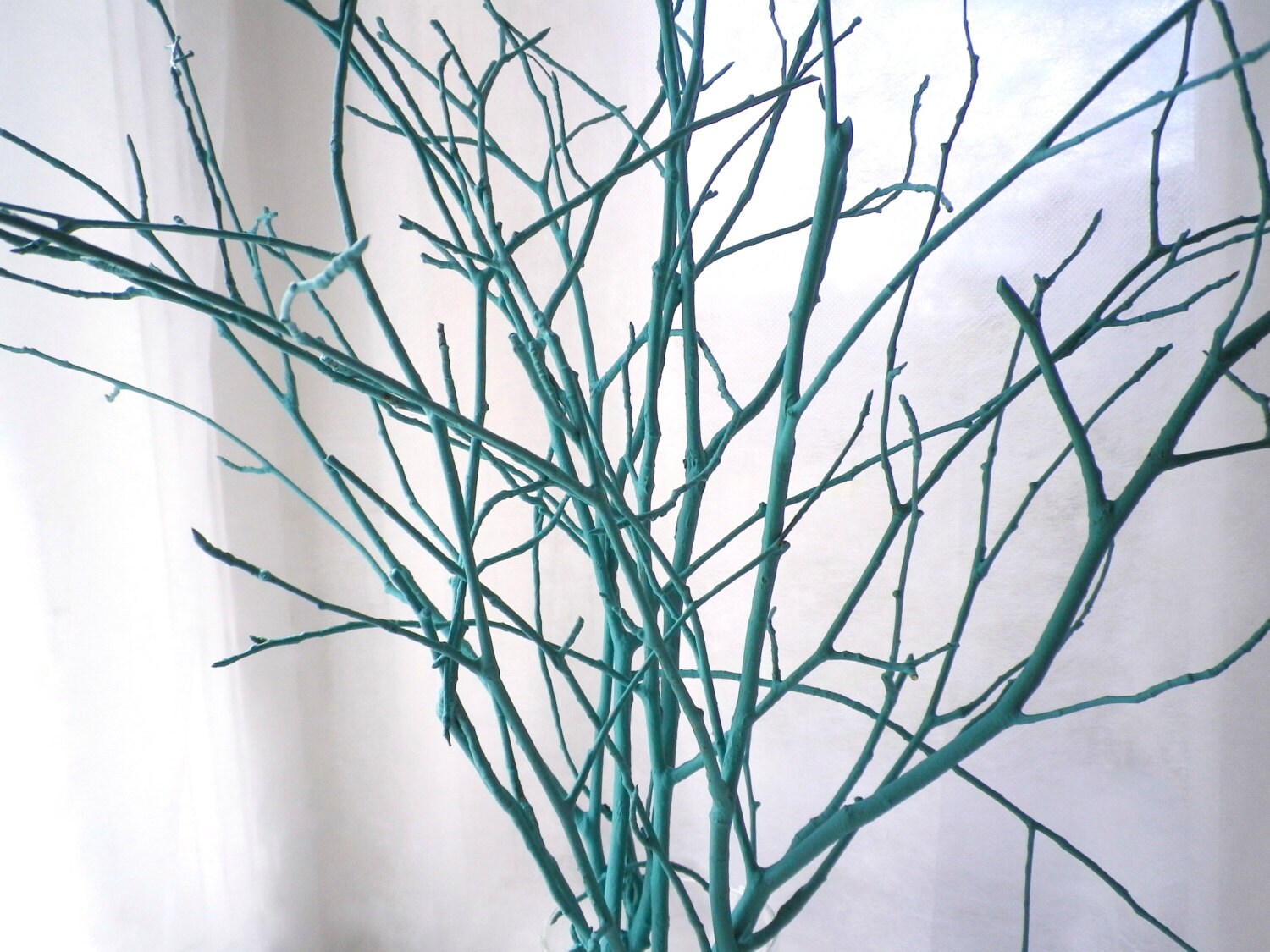 Aqua Branches Teal Branches Turquoise Branches Tree - Etsy