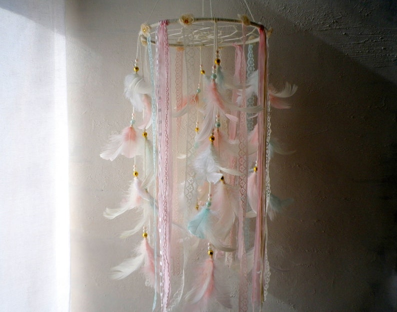 Boho Dream Catcher Mobile Baby Girl Nursery Dreamcatcher | Etsy