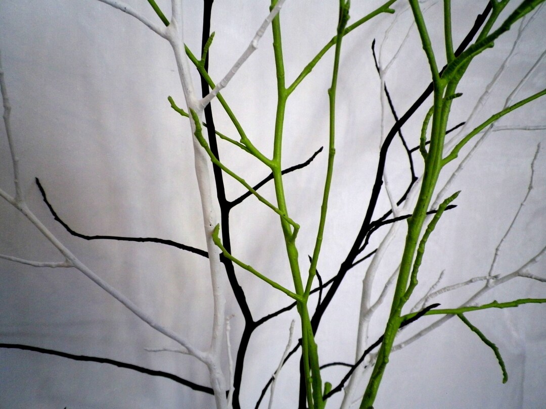 Hand Painted Tree Branches: Modern Woodland Decor, 28" Sticks - Etsy