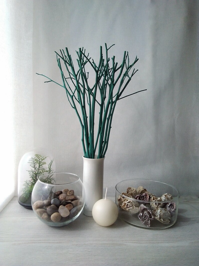 Tree Branches for Vase Teal Turquoise Aqua Sticks Simple - Etsy