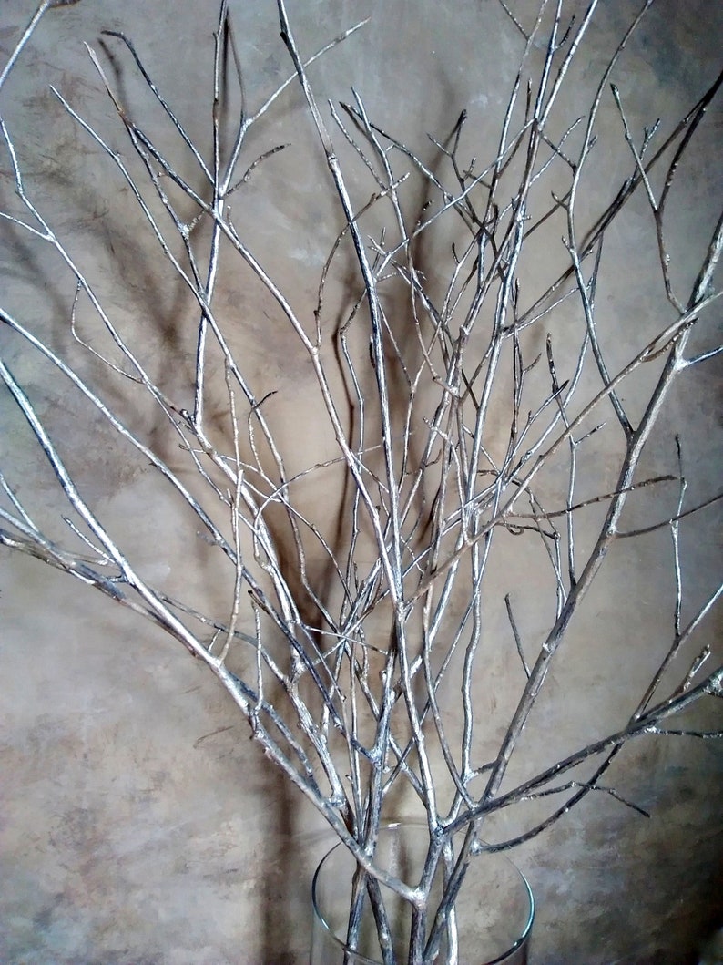 Silver Tree Branches 5 Decorative 28 Wood Branches Home - Etsy