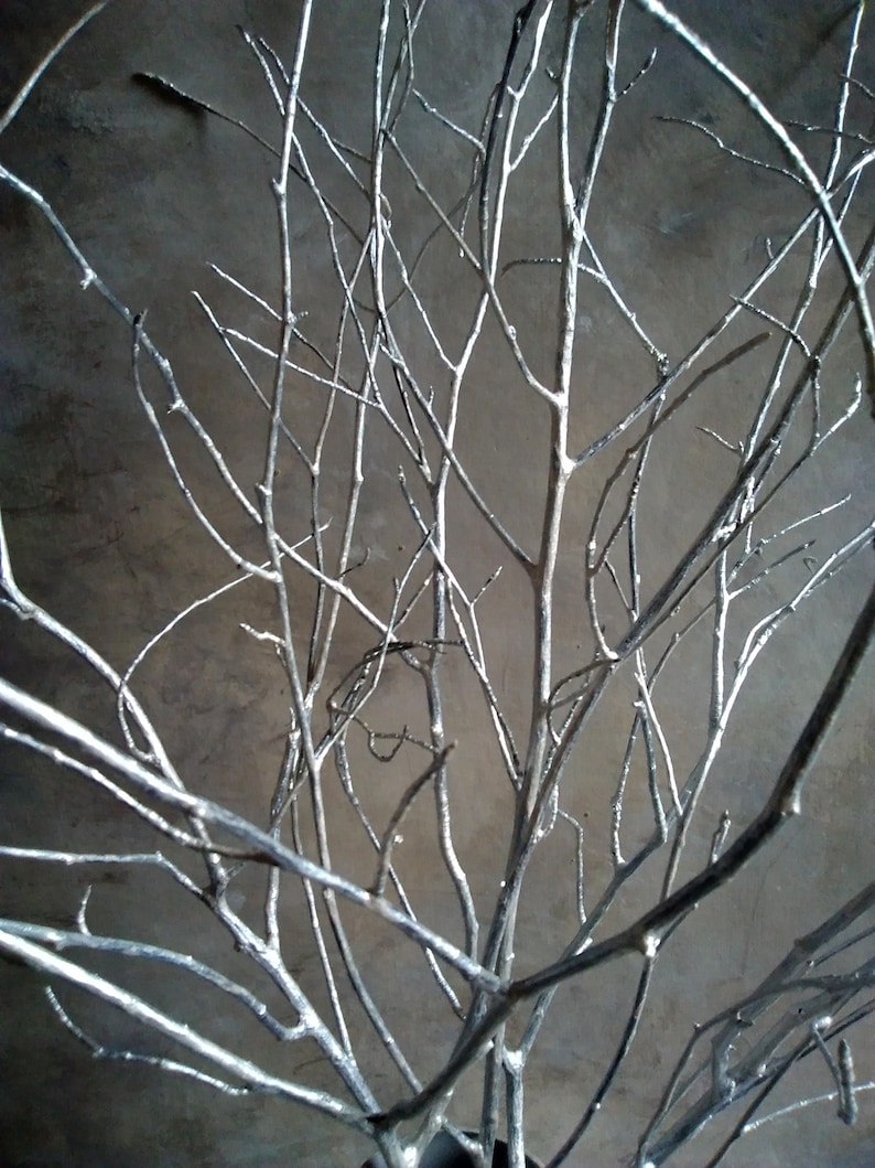 Silver Tree Branches 5 Decorative 28 Wood Branches Home - Etsy