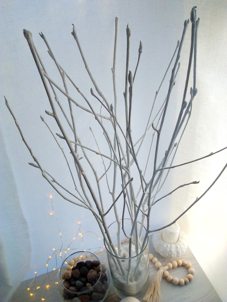 White Branches Painted Tree Branches Contemporary Christmas - Etsy