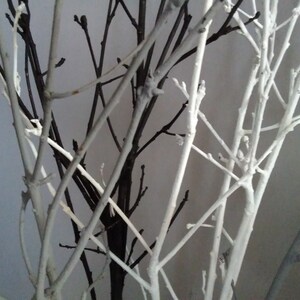 Painted Tree Branches White Grey Black Set of 10 Long Natural Oak Tree ...