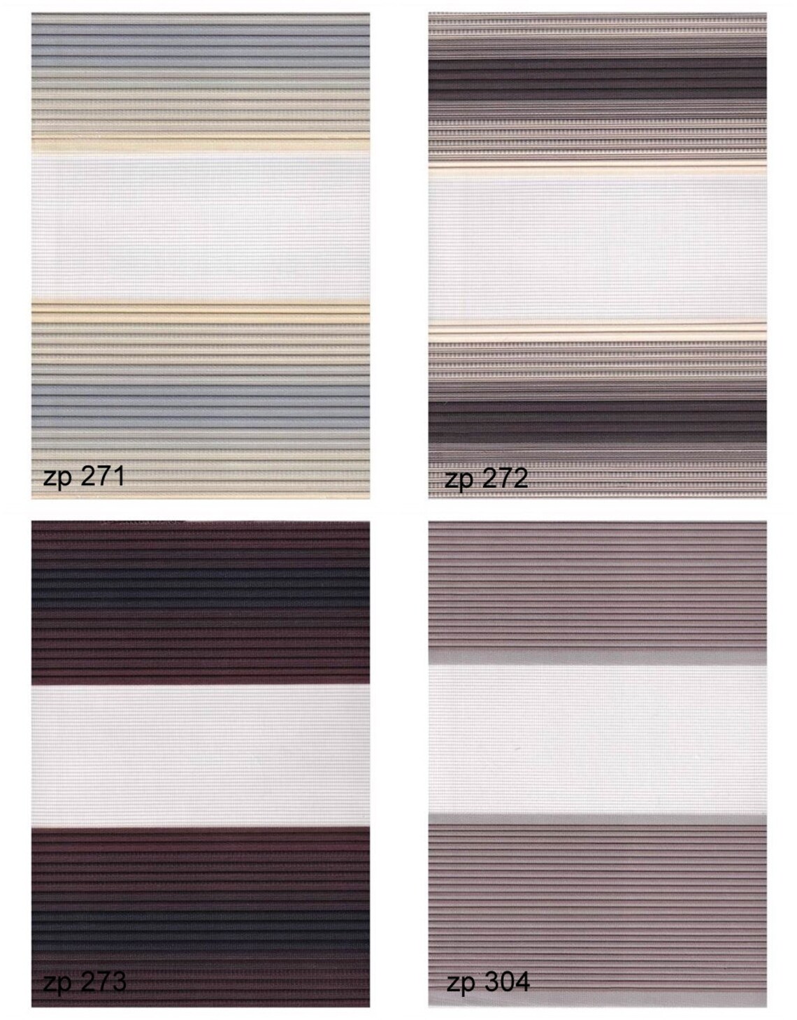 New Zebra Plisse Custom Made Light Filtering Blinds Available in 12 ...