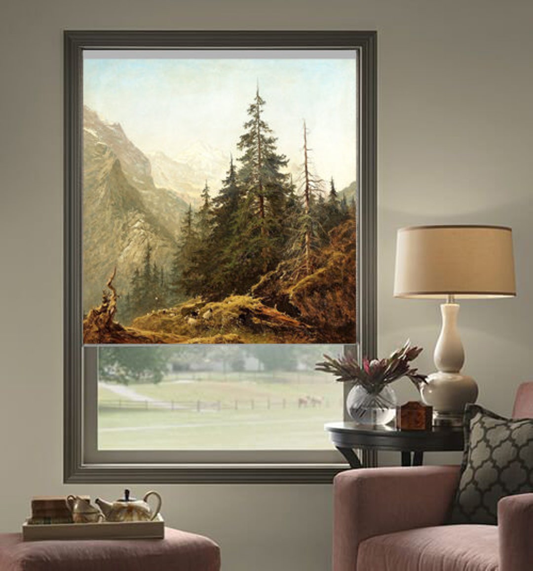 B. W. Leader's Forest Art Work Custom Made Printed Window (VNT28 ...