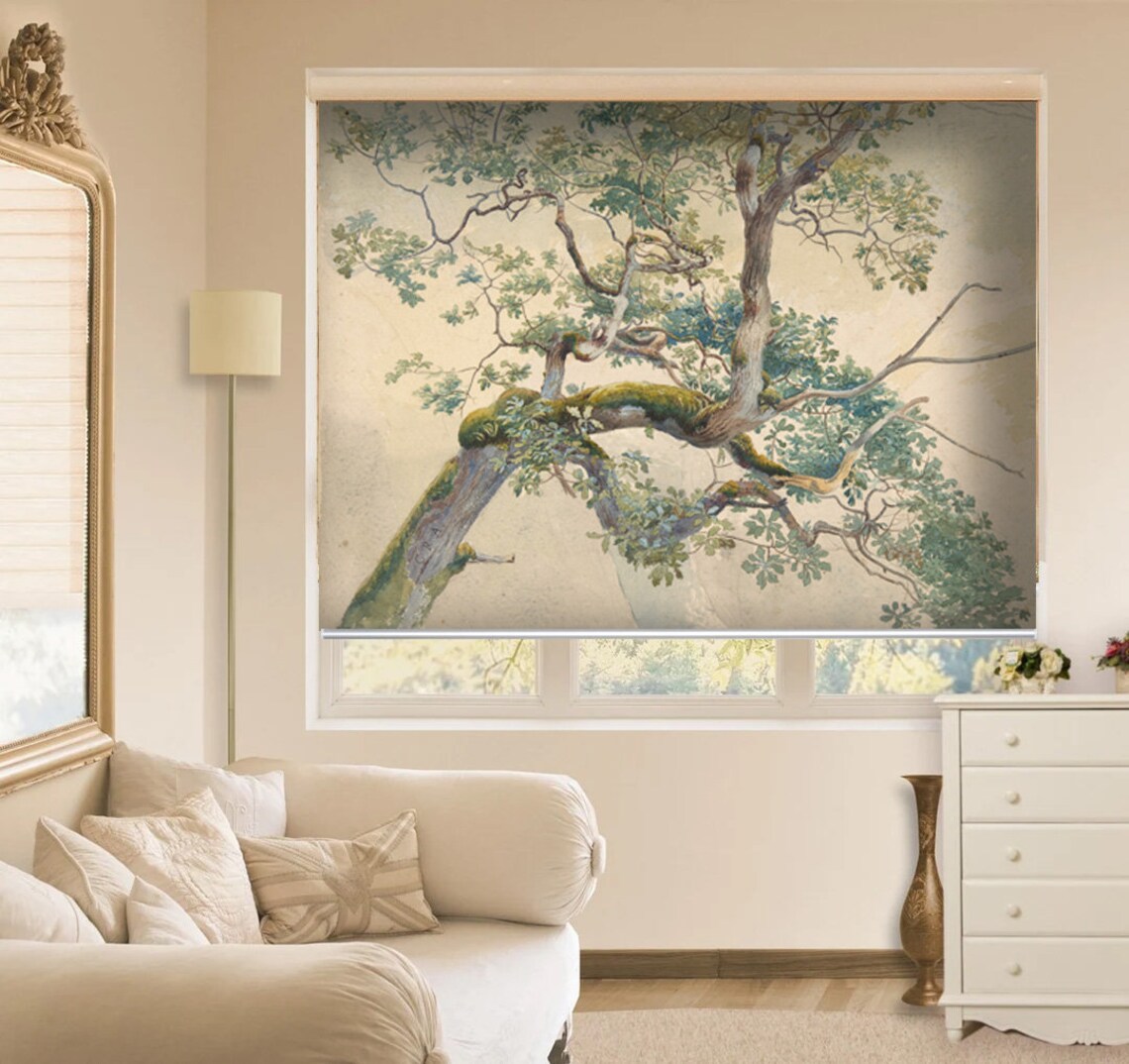 Tree Branches Drawing Custom Made Printed Window (ART-55) Roller Blind ...