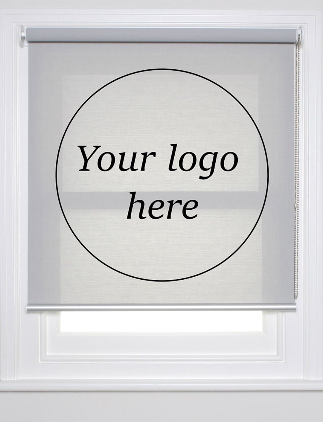 Printed Logo Blinds - Custom Made Roller Blinds With Personalized or Commercial Logo Regular and ...