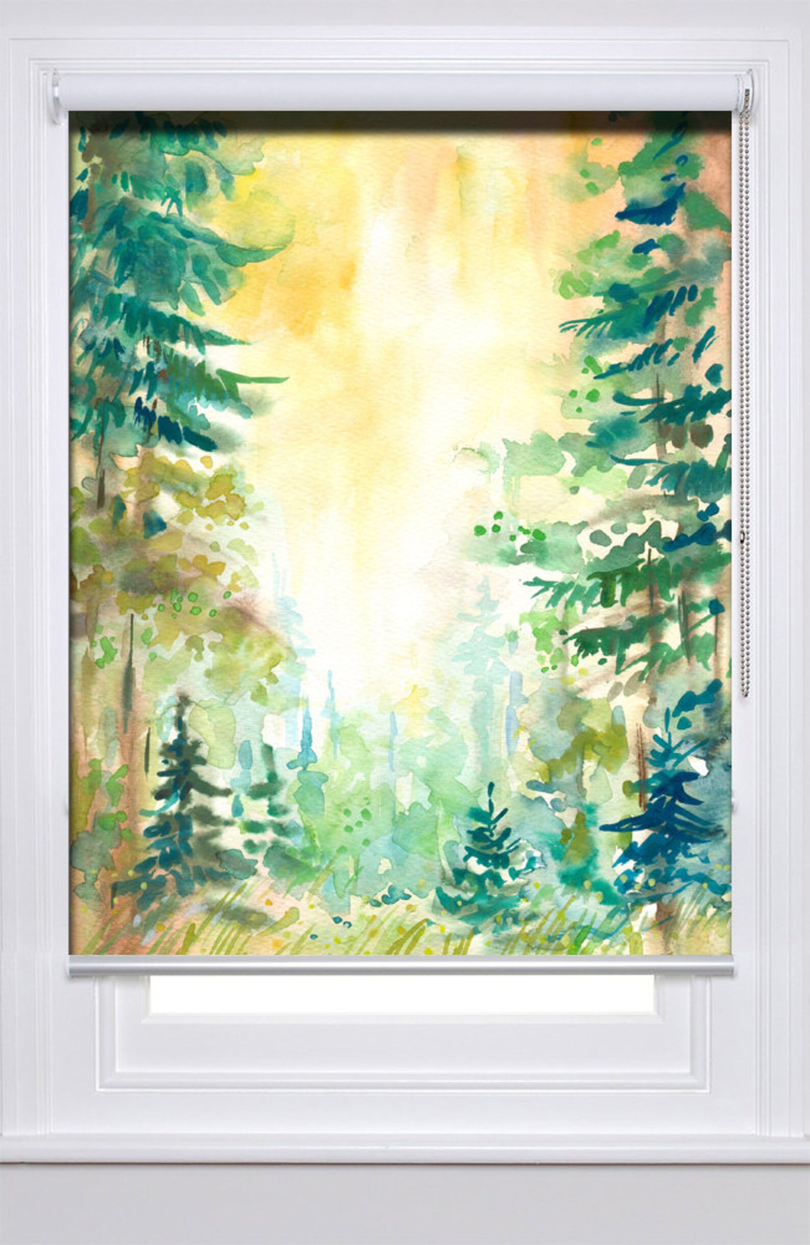 Watercolored Forest Scenery Custom Made Printed Window VNT30 - Etsy