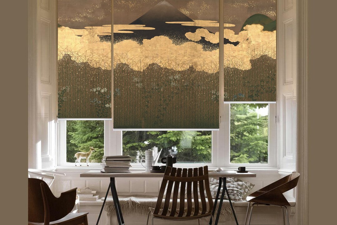 The Plains of Musashi Japanese Art Custom Made Printed Window Roller ...