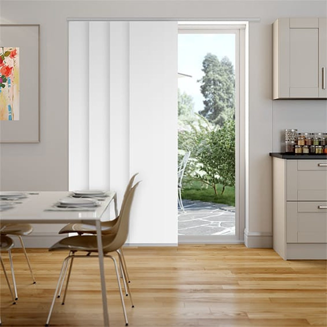 Curtain Panel (4-piece Incl.hardware) Sliding Doors Room Divider System ...