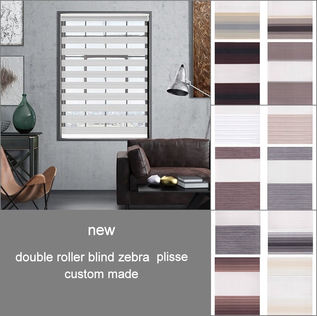 New Zebra Plisse Custom Made Light Filtering Blinds Available in 12 ...