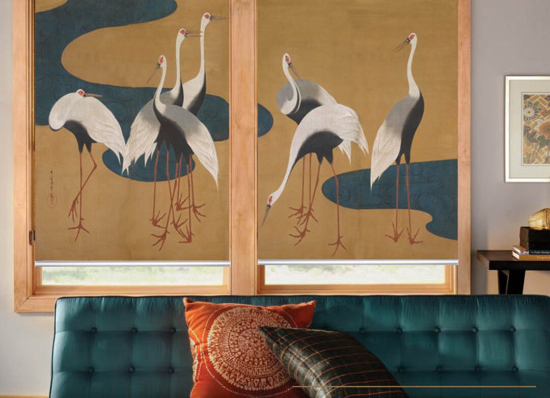 The Cranes Traditional Japanese Edo Period Artwork Custom Made Printed ...