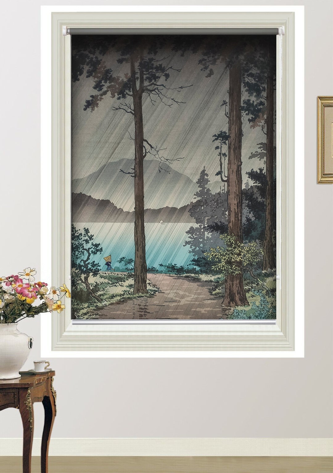 Morning Rain at Lake Hakone Japanese Woodblock Art Custom Made Printed ...