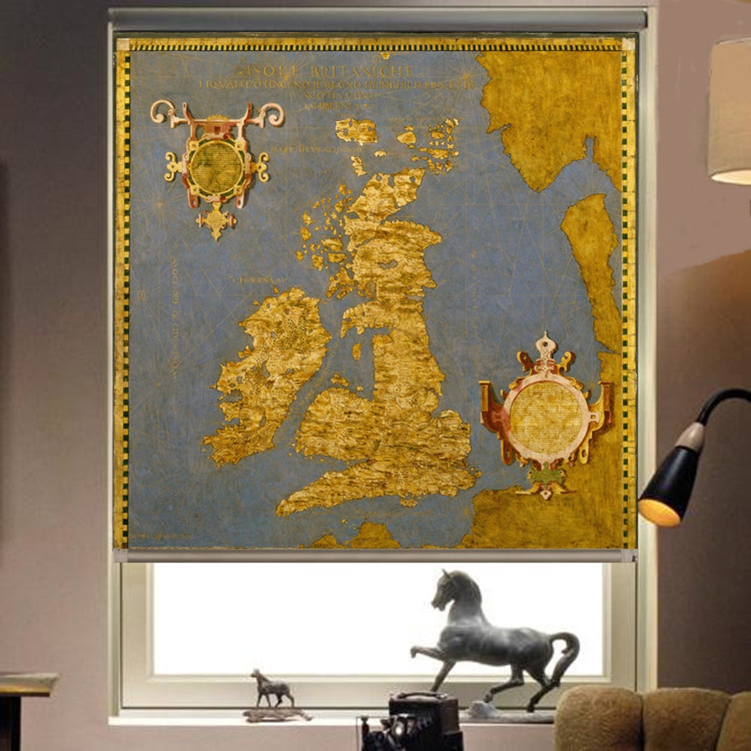 Great Britain and Ireland Antique Map Printed Custom Made Window (MAP49 ...