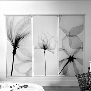 Modern Floral in Black and White Tones Minimal Art With Custom Made ...