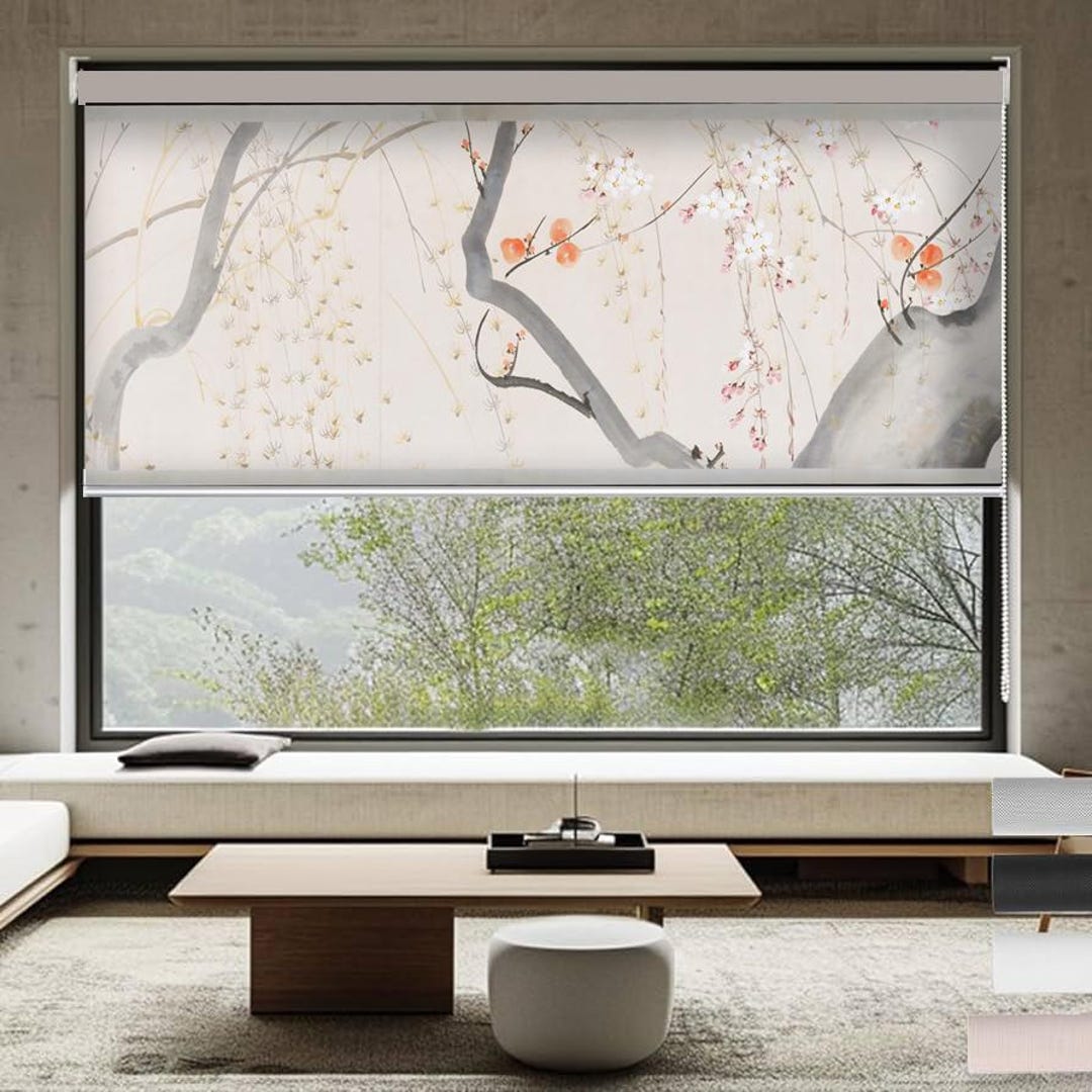 Japanese Minimalism Art Printed Custom Made (JP-98) Window Roller Blind ...