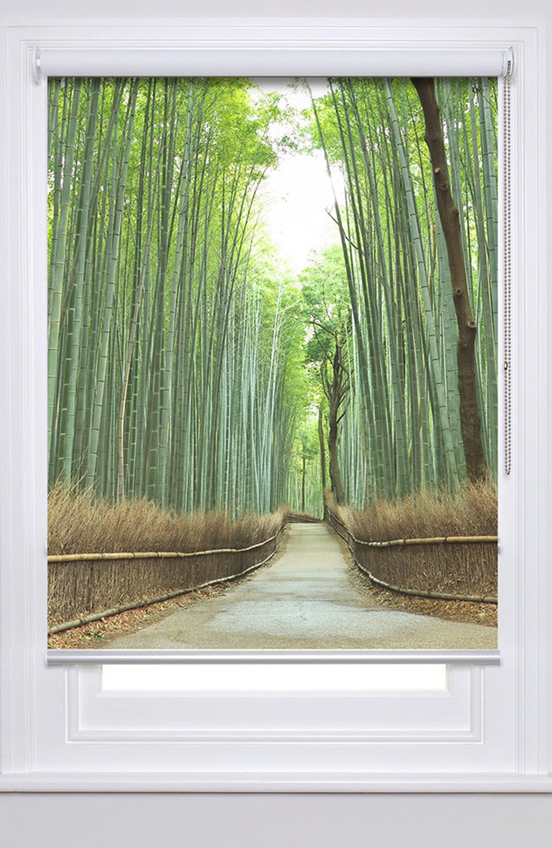 Forest Path Among Bamboo Trees Natural Photo Printed Custom Made Window ...