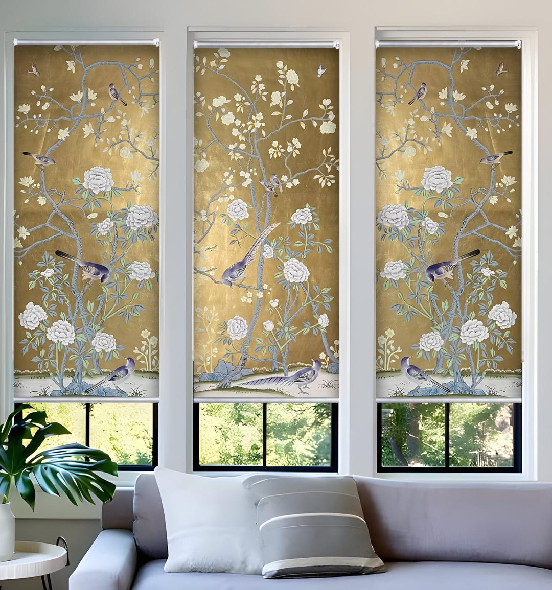 Chinese Pastoral Flower (CHN-27) Custom Made Printed Window Roller ...