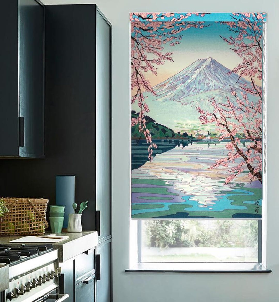 Mount Fuji From Lake Kawaguchi Vintage Japanese Art Work Custom Made ...