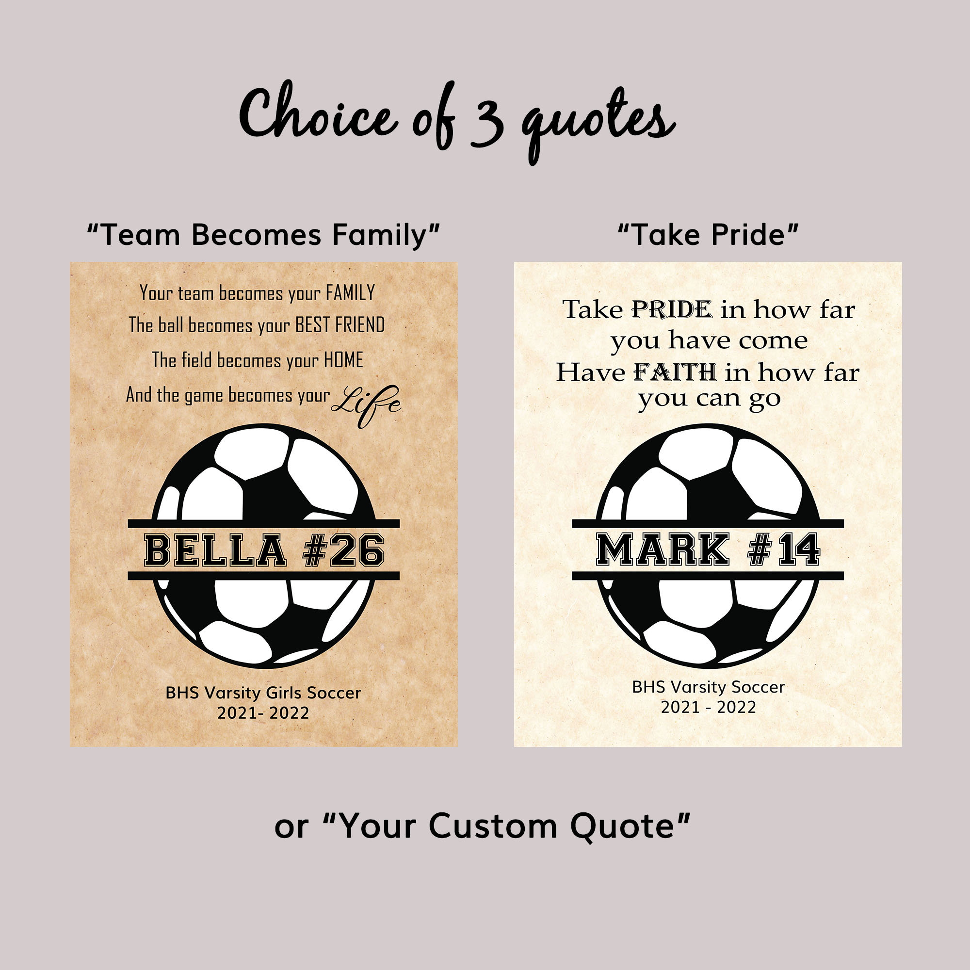 Soccer Senior Night Soccer Senior Gifts Soccer Team Gifts - Etsy