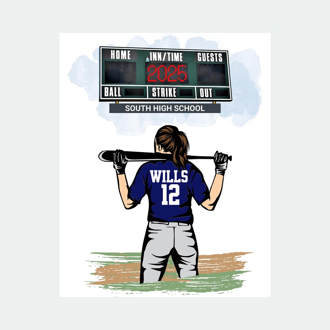 Personalized Softball Senior Night Gifts, Softball Poster, Graduation ...