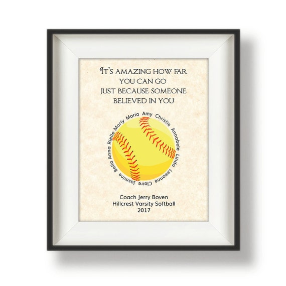 Softball Coach Gifts Personalized Coach Gifts Softball | Etsy