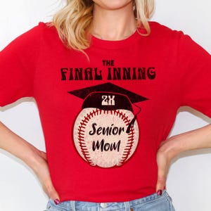 Senior Baseball Mom 2025 Distressed Shirt, the Final Inning, Baseball ...