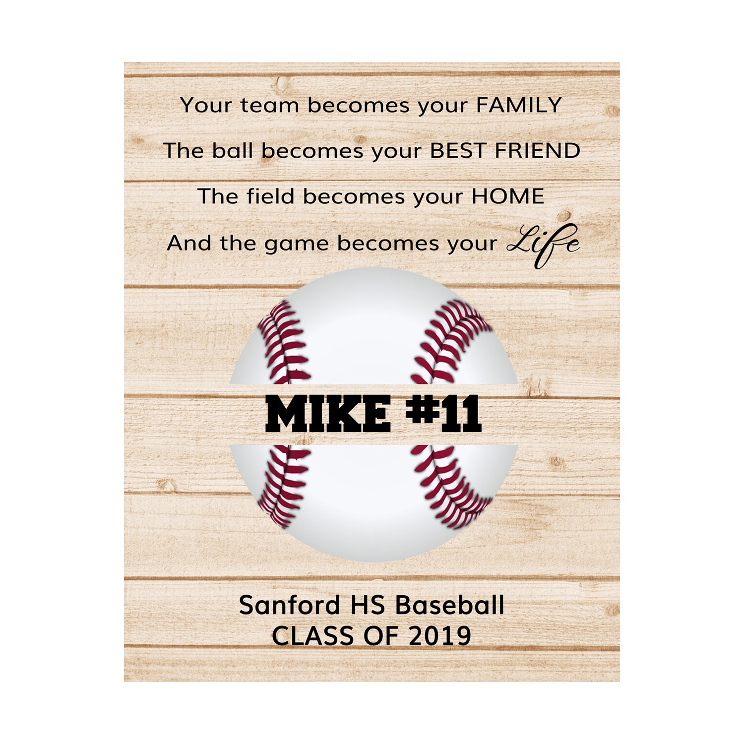 Baseball Senior Gift - Personalized Baseball Gifts for Team - Baseball ...