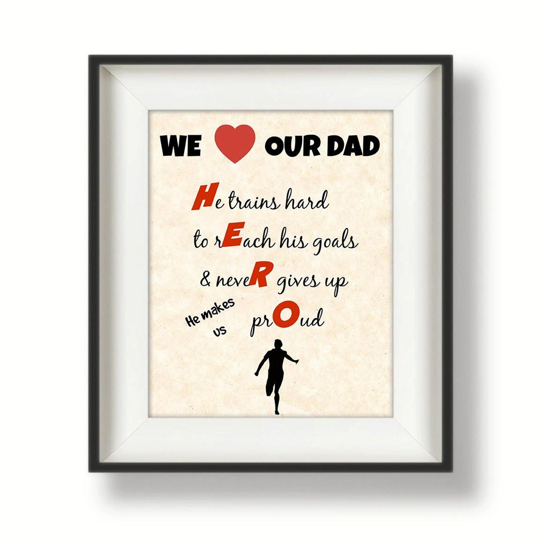 Father's Day Gift Triathlete Dad Runner Dad Marathon - Etsy