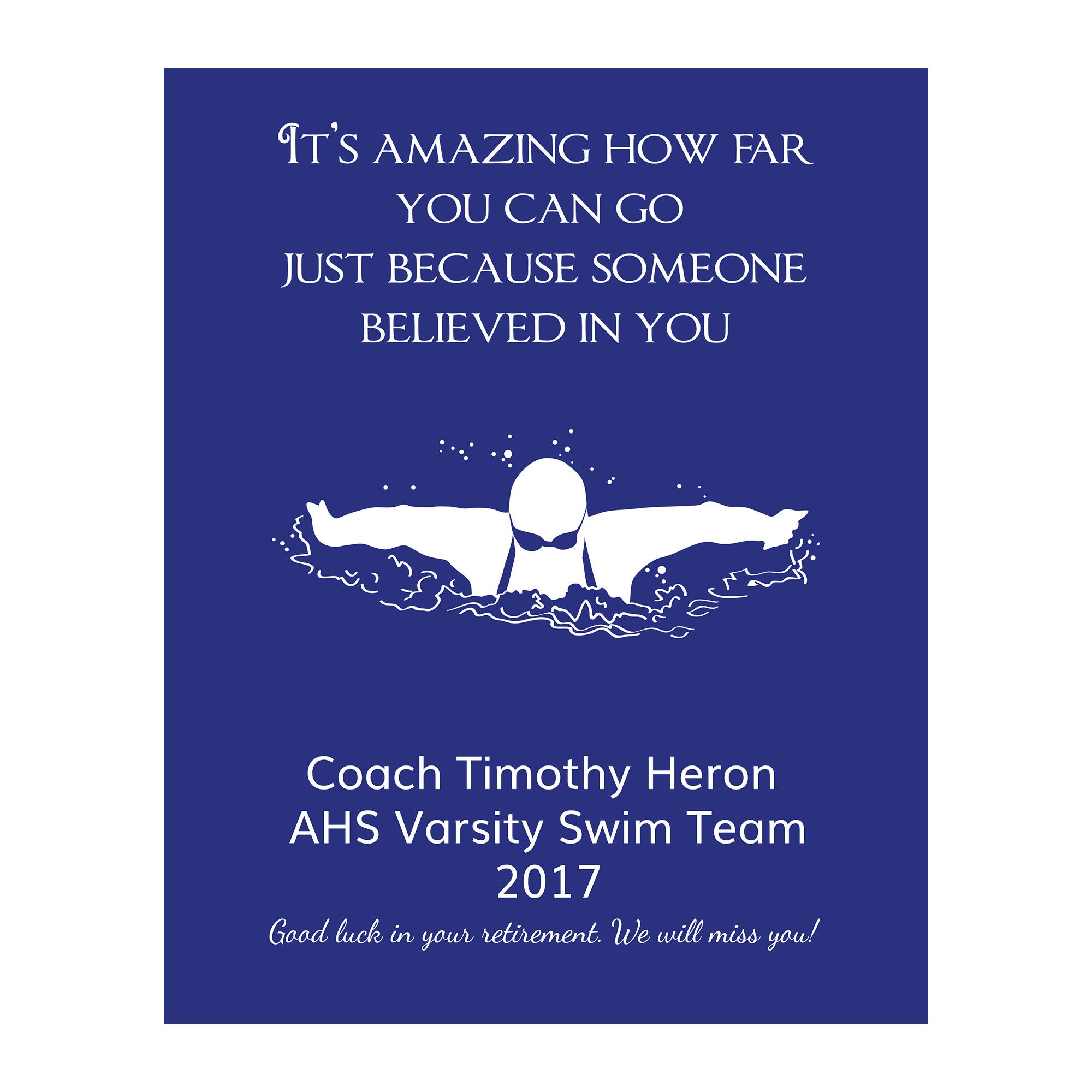 Gifts for Swim Coaches Swim Coach Gifts Swim Coach Gift - Etsy