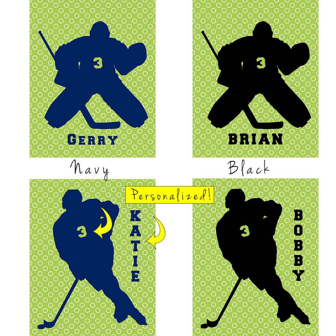 Hockey Team Captain Gift - Sports Decor - Goalie - Hockey Wall Art ...