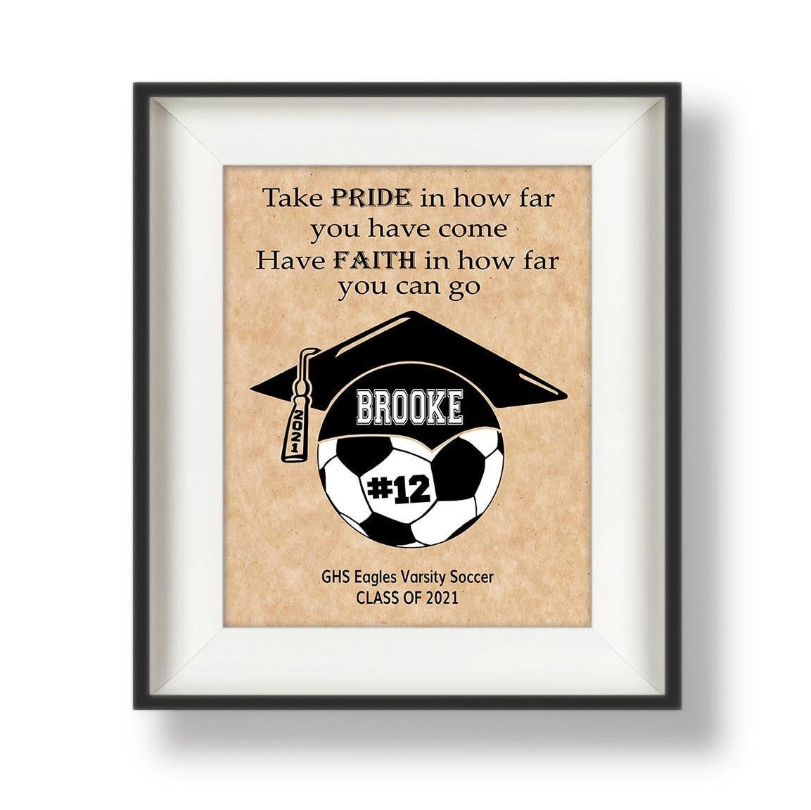 Senior Gifts Soccer - Soccer Senior Night - Personalized Soccer Gifts ...