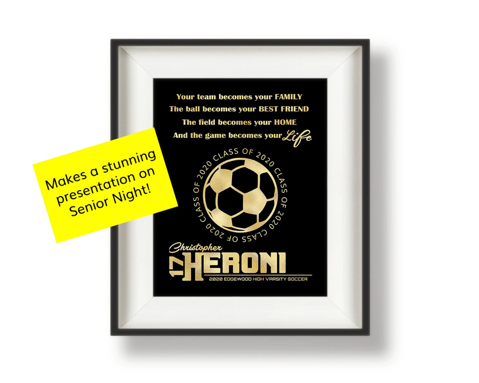 Soccer Senior Gift Soccer Senior Night Gifts Soccer Team - Etsy