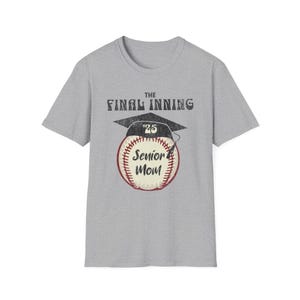 Senior Baseball Mom 2025 Distressed Shirt, the Final Inning, Baseball ...