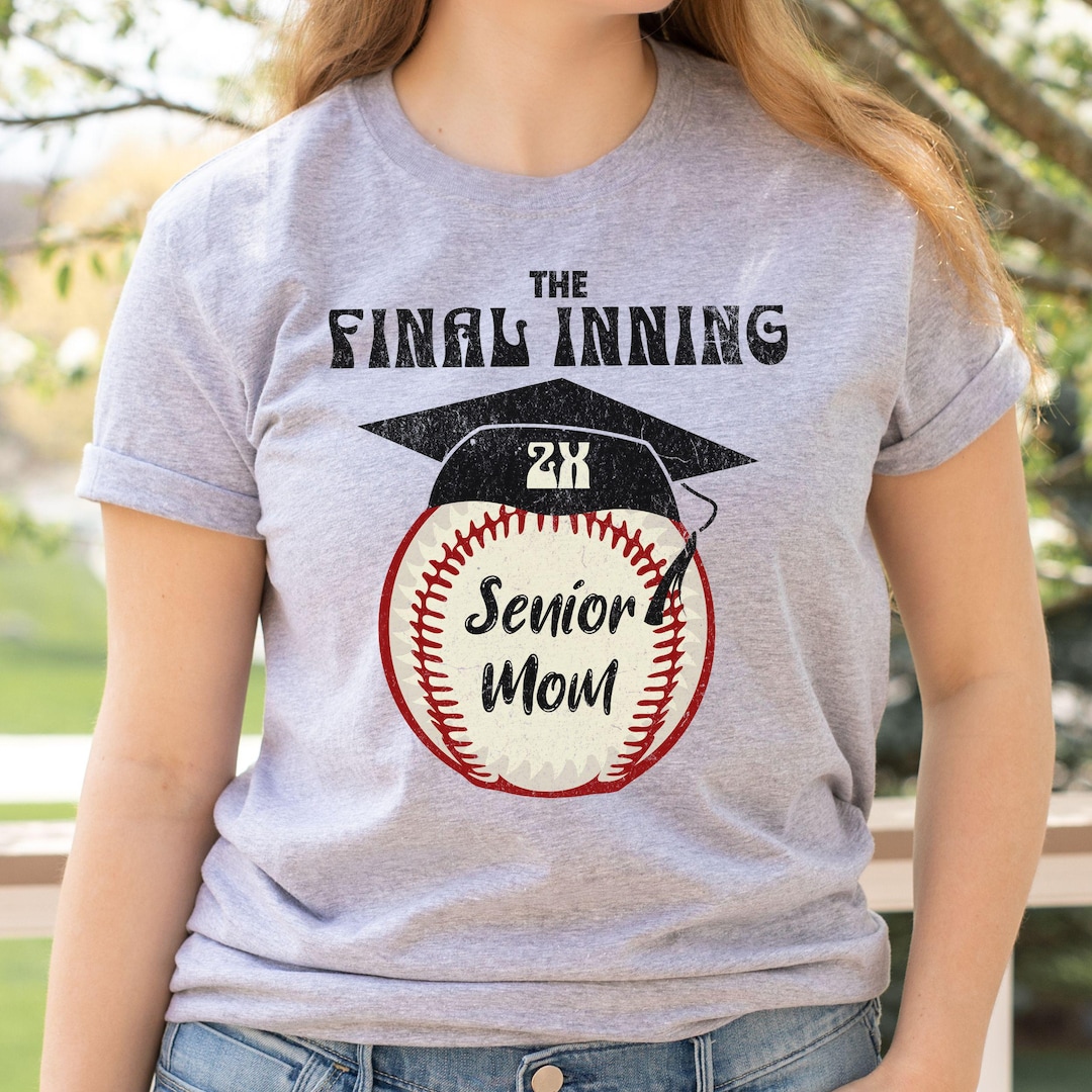 Senior Baseball Mom 2025 Distressed Shirt, the Final Inning, Baseball ...