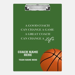 Custom Coach Clipboard, Basketball Coach Clipboard, Basketball Coach ...