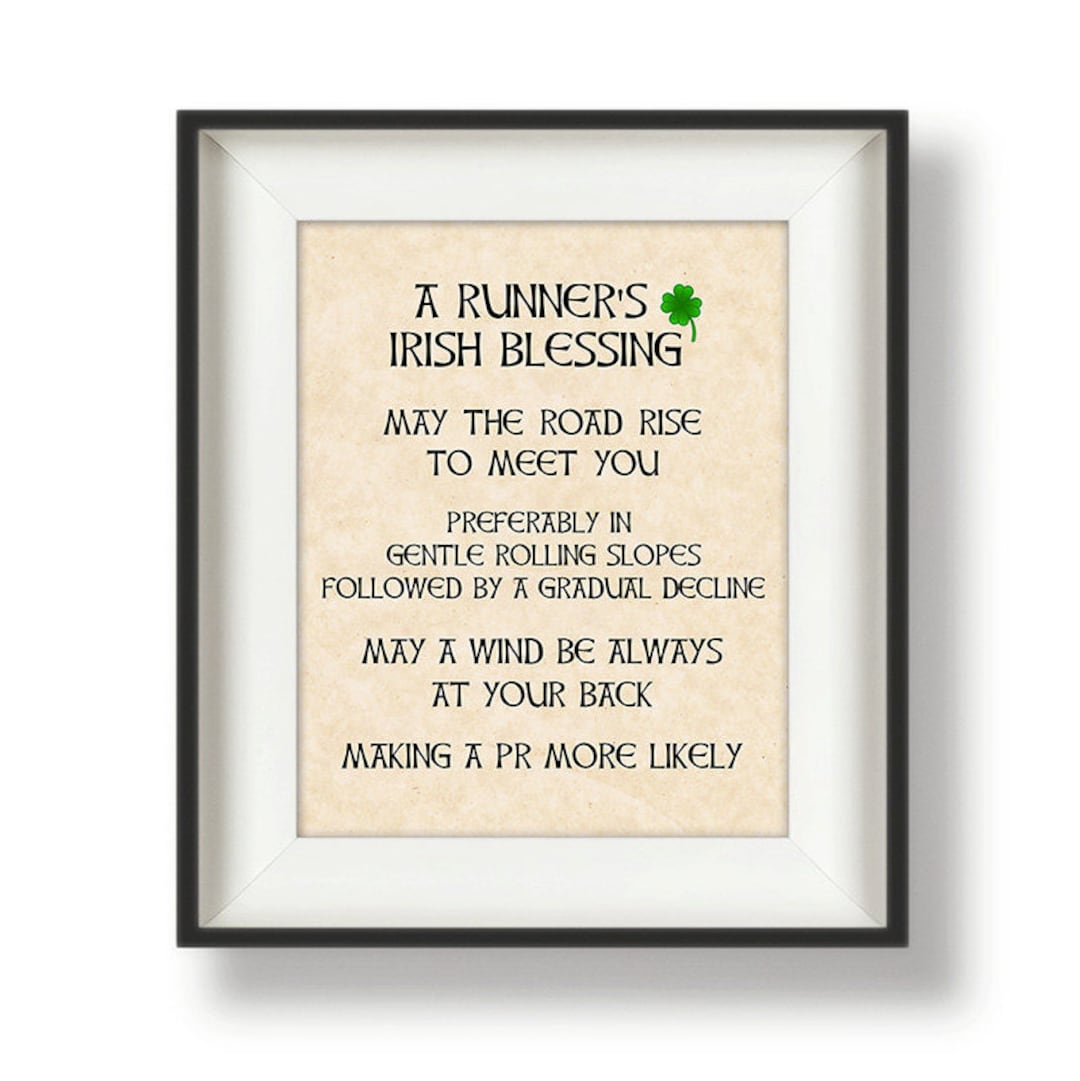 Irish Blessing Wall Print - Mothers Day Runner Gifts - Running Quote ...