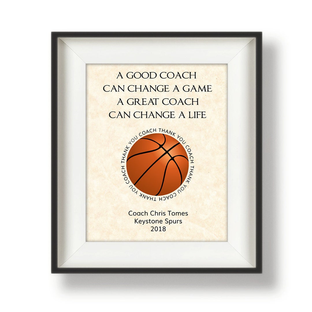 Personalized Gifts for Basketball Coaches - Basketball Coach Print ...