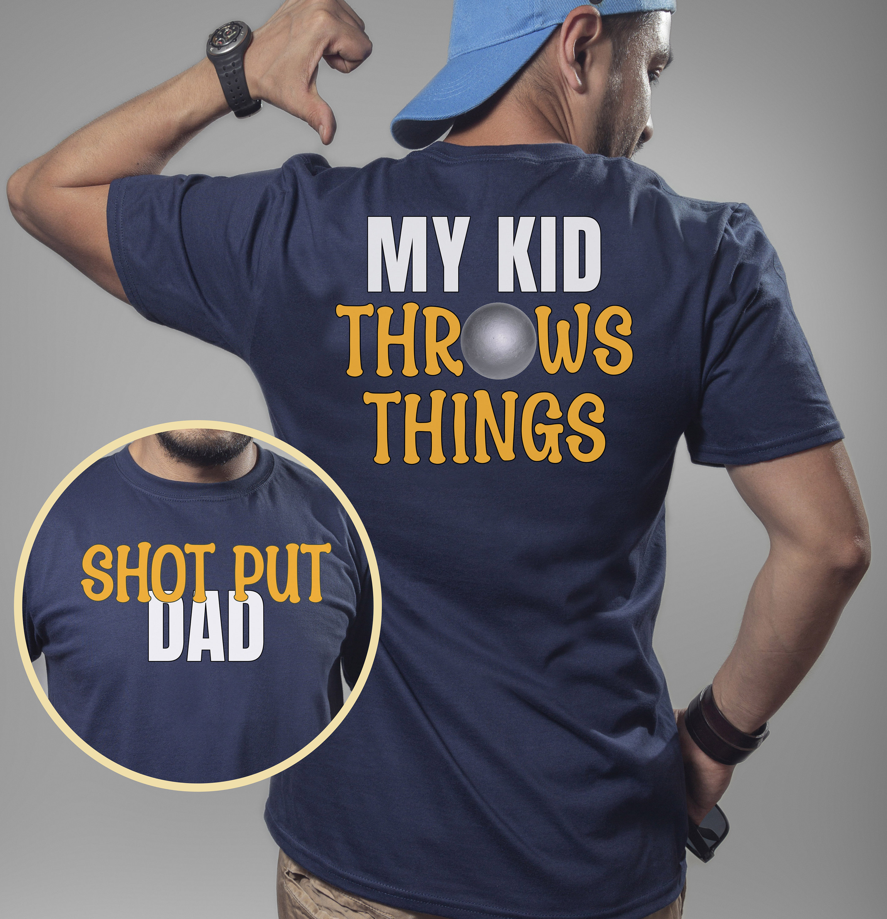 Shot Put Shirt for Dad, Funny Father's Day Gift Shirt, My Kid Throws ...