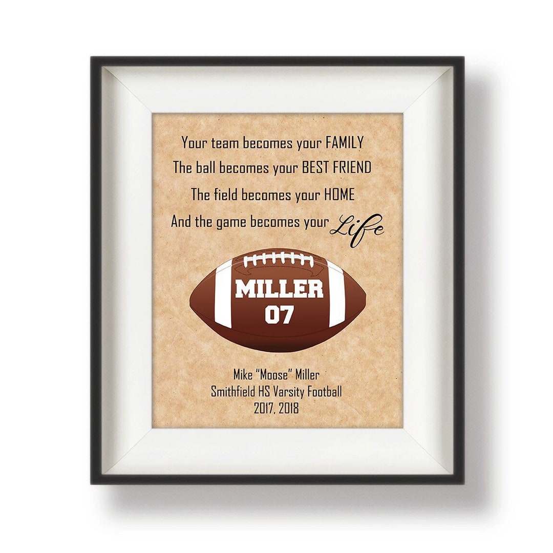 Senior Night Football Gifts - Senior Night Poster - Personalized ...