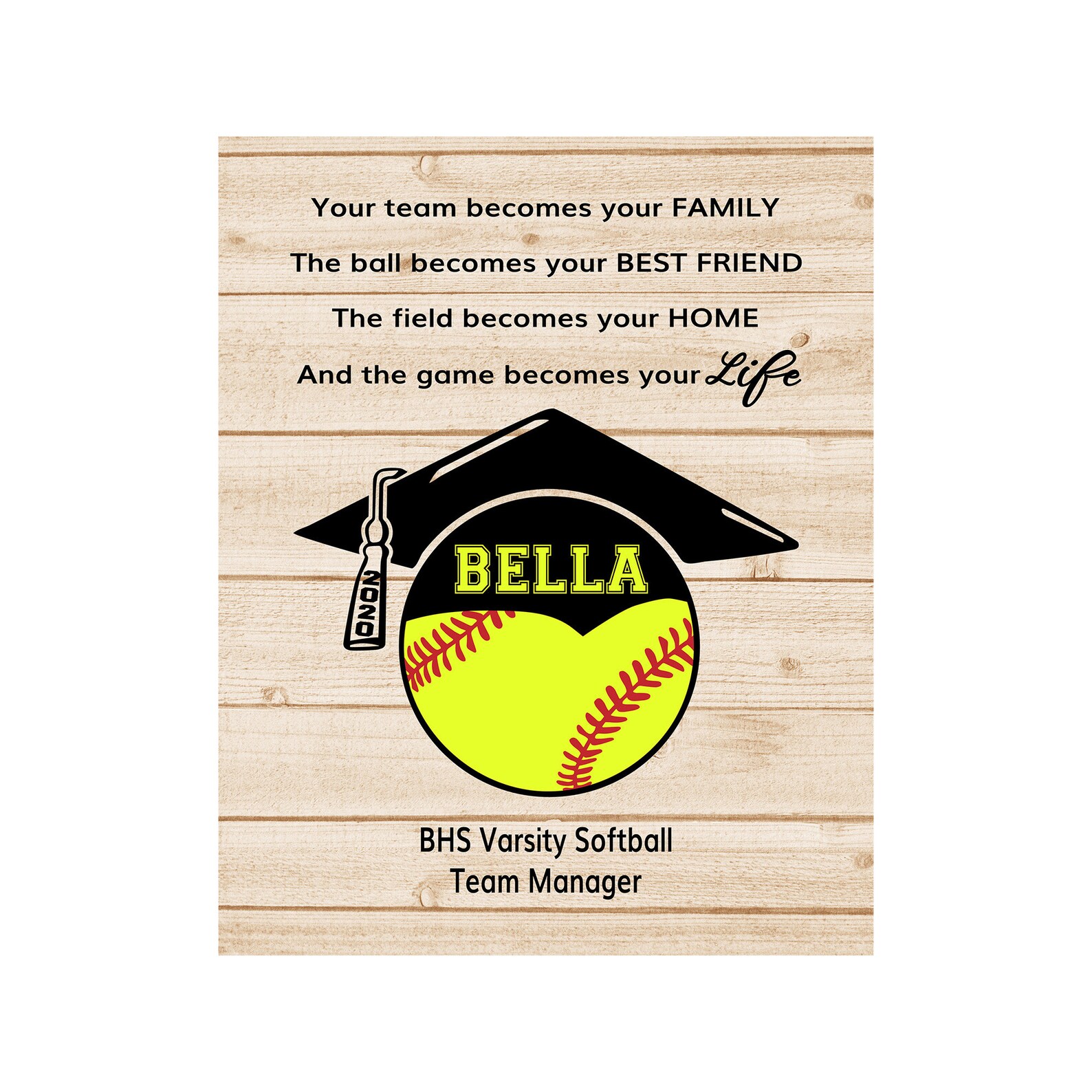 Personalized Senior Softball Gift, Softball Gifts for Team, Senior ...