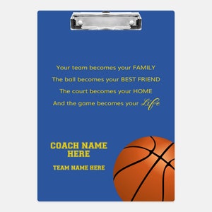 Custom Coach Clipboard Basketball Coach Clipboard Basketball - Etsy