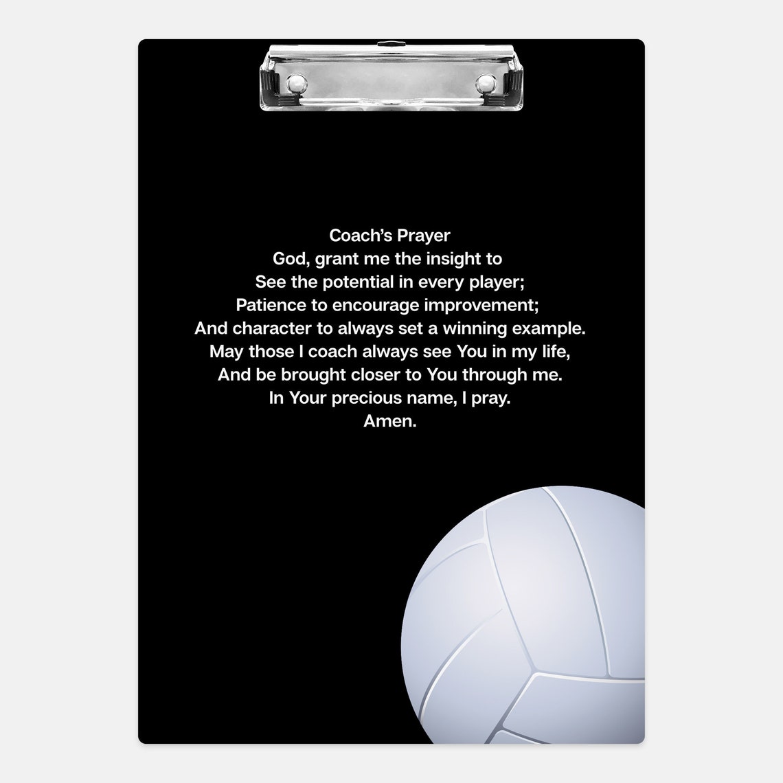 Volleyball Coach Gift Coach Prayer Personalized Coach Gifts - Etsy