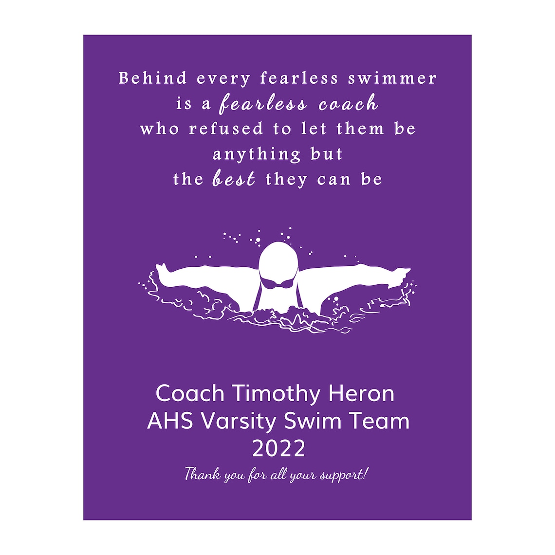 Swim Coach Gift, Gifts for Swim Coaches, Swim Coach Gift Ideas ...